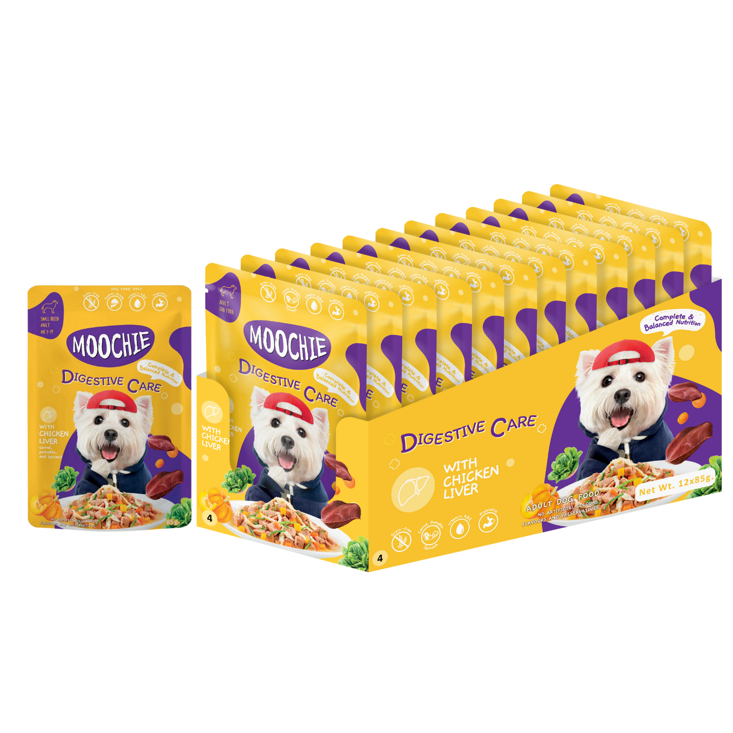 Moochie Digestive Care Wet Dog Food – 85g Pouch | Supports Healthy Dig ...